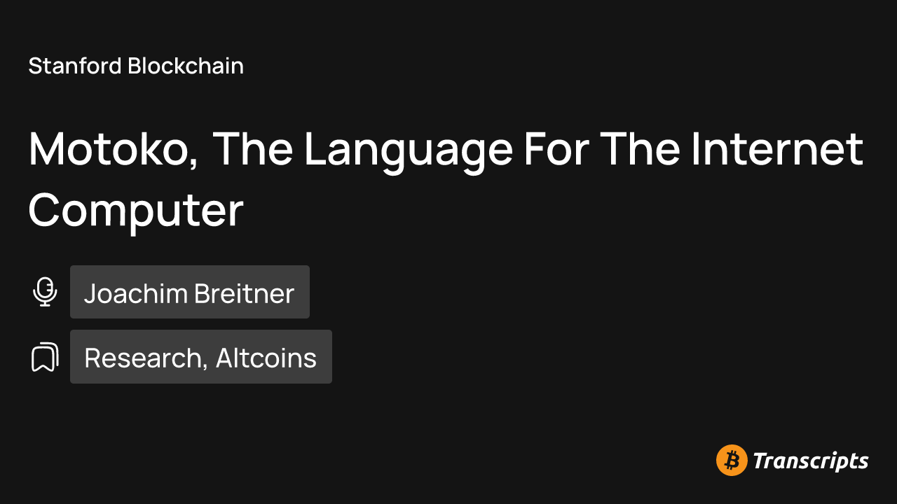 Motoko, the language for the Internet Computer